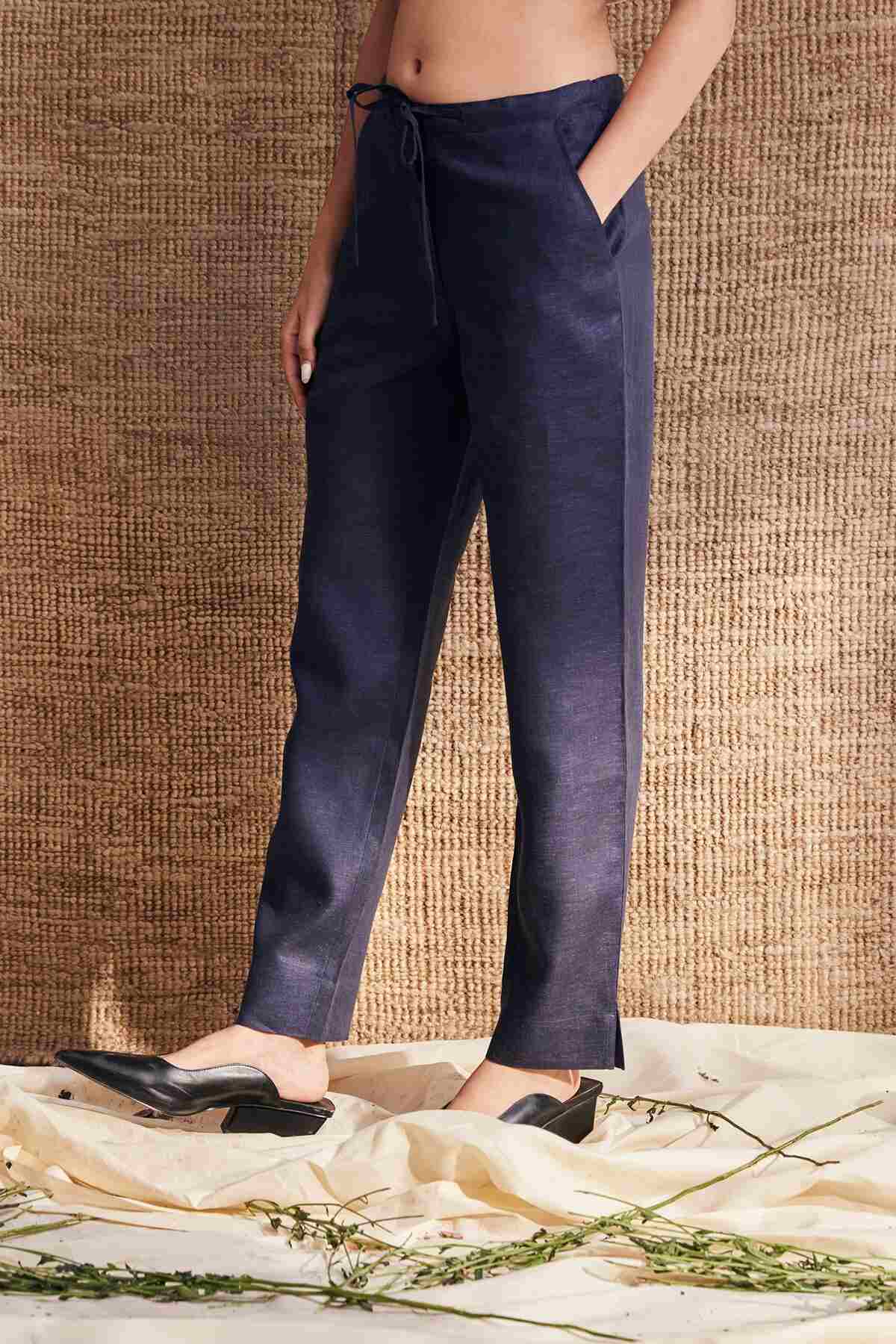 Lucid Drawstring Pants | Linen Pants For Women's | Yellwithus