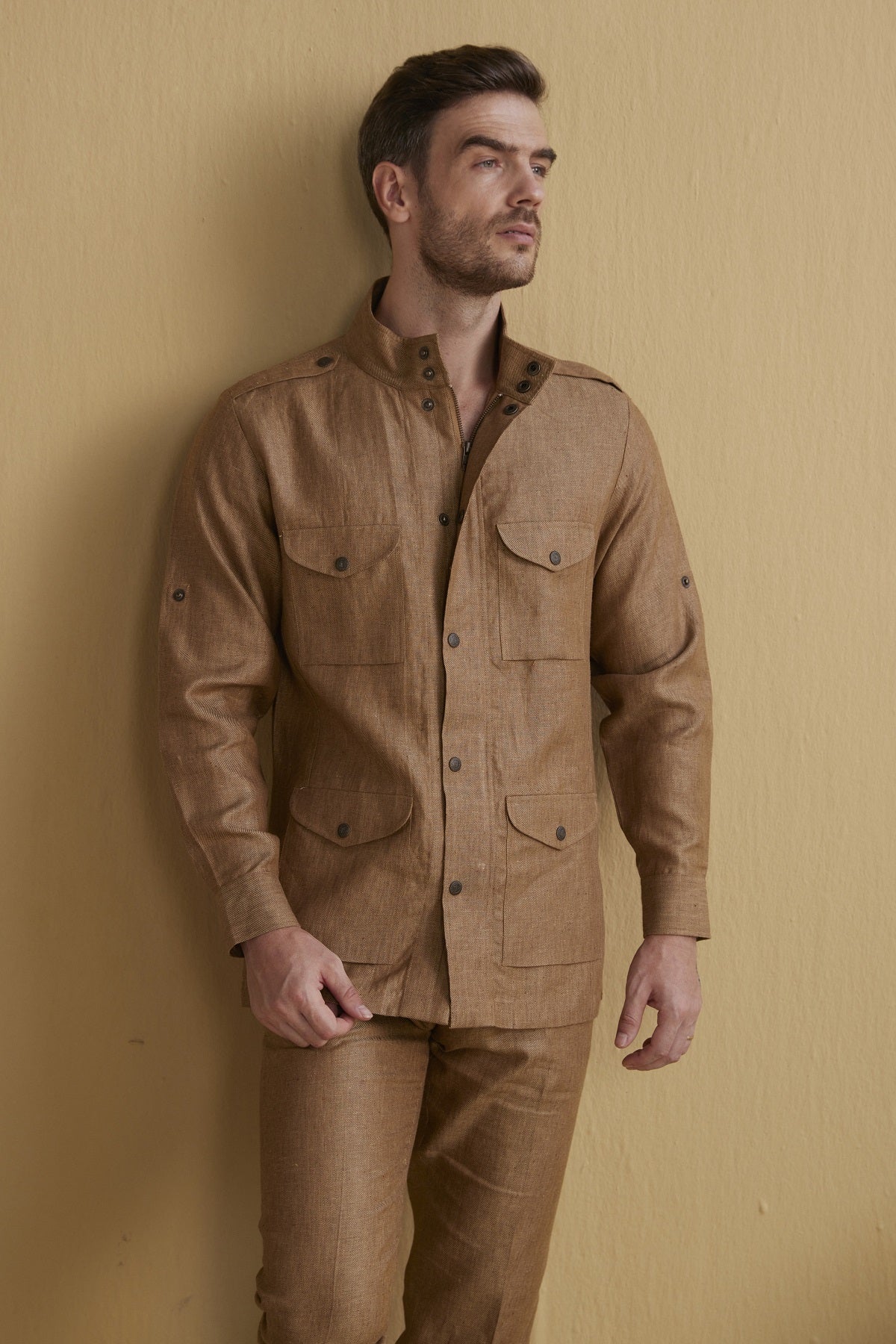 The Gallant Safari | Linen Safari Suit For Men's | Yellwithus
