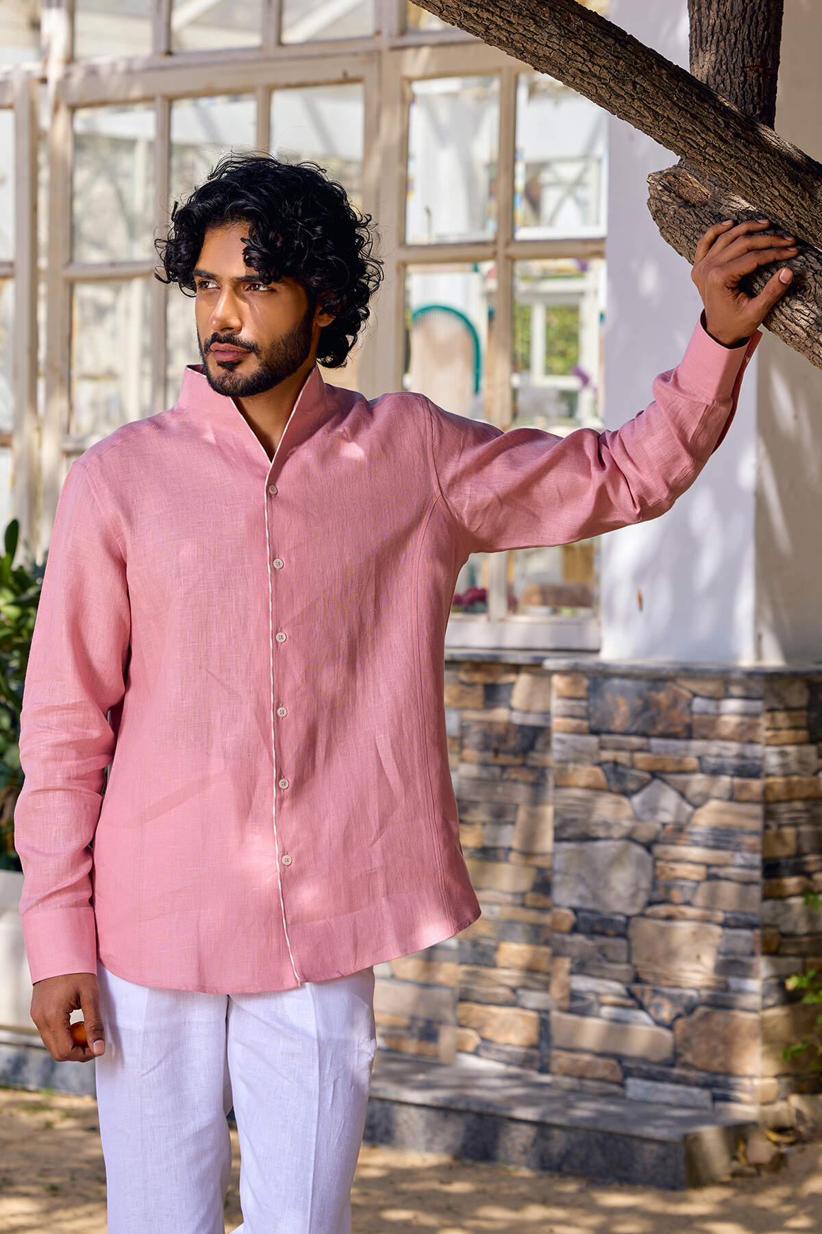 Men's Shirt - The Corey Shirt - Coral - Yellwithus